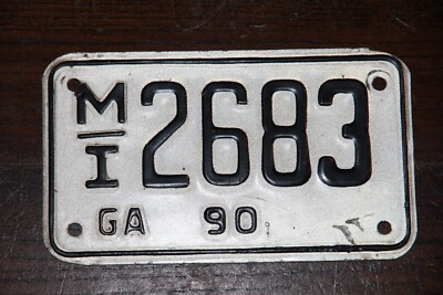 1990 GEORGIA License Plate ** MOTORCYCLE ** '90 GA MC ** | eBay