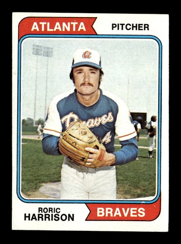 1974 Topps #298 Roric Harrison Atlanta Braves EX-MT Baseball Card *G315 ...