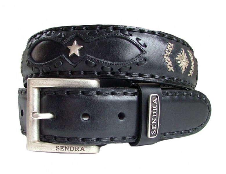 NEU SENDRA BOOTS LEDERGÜRTEL GÜRTEL BELT BIKER Schwarz | eBay