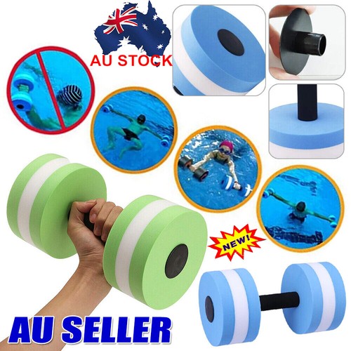 2pcs Water Aquatic Barbell Aerobics Dumbbell EVA Aqua Fitness Pool ...