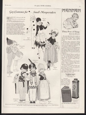 1923 CHILDREN GAY HALLOWEEN COSTUME MASQUERADE ELF SPRITE BRAVE INDIAN ...