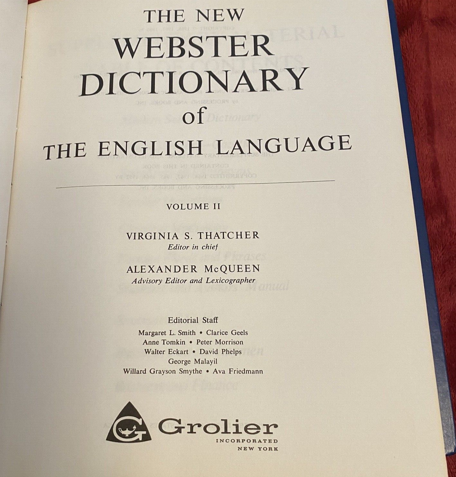 New Webster Dictionary of the English Language International Edition ...
