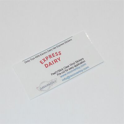 Dinky Toys 490 Electric Dairy Van Milk Float Red Express Dairy Sticker ...