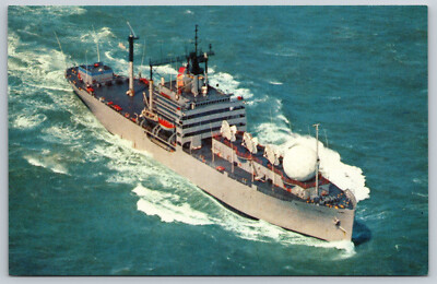 Postcard USNS Range Sentinel T-AGM 22 Missile Range Instrumentation ...