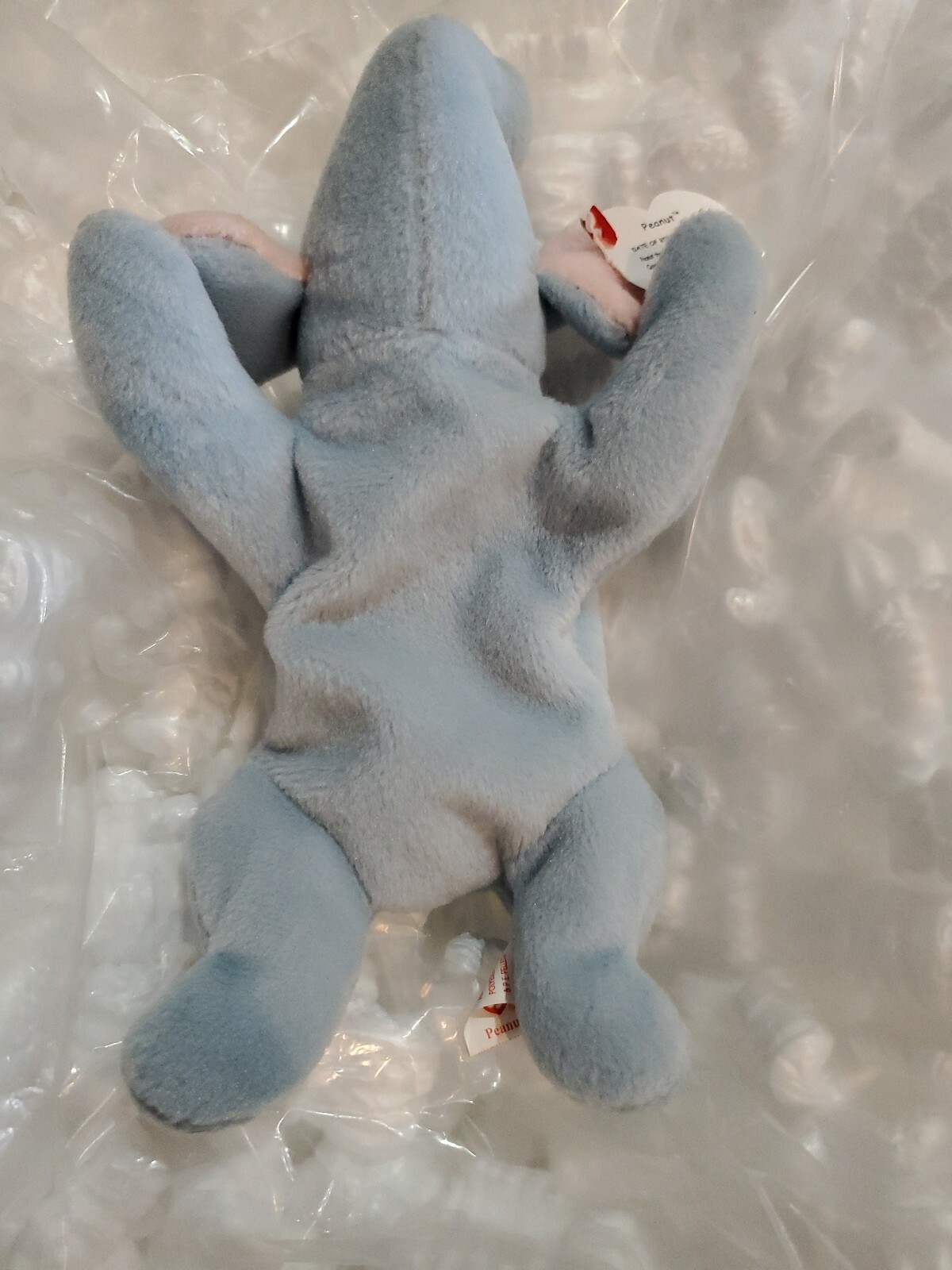 Rare TY Beanie Babies Peanut the Elephant 1995 PE Pellets LIGHT BLUE ...