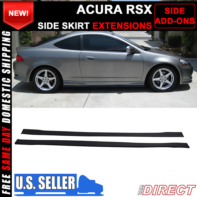Fits 02-06 Acura RSX Coupe Side Skirt Extensions Splitters PP | eBay