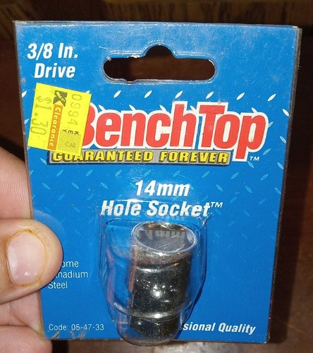 VINTAGE KMART BenchTop Socket 14mm Hole Socket 3/8" Drive 05-47-33 NEW ...