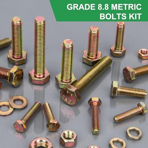 FOLIV 907pcs Grade 8 8 Metric Bolt Assortment M4 M5 M6 M8 Heavy Duty foliv-907pcs-grade-8-8-metric-bolt-assortment-m4-m5-m6-m8-heavy-duty