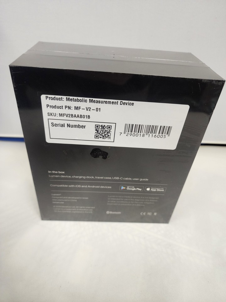Sealed Lumen MF-V2-01 Metabolic Measurement Device MFV2BAAB01B | eBay