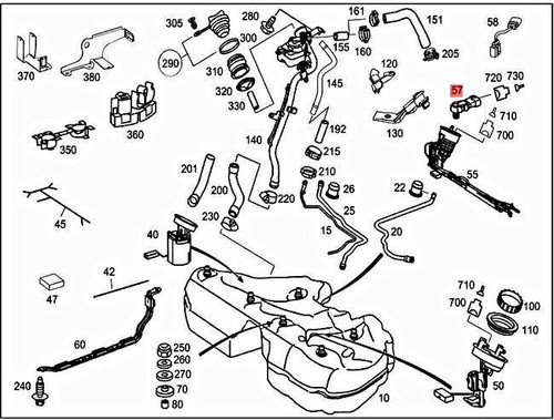 Genuine MERCEDES W242 V251 C117 C219 R230 S205 Pressure sensor ...