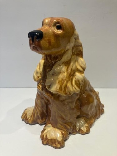 Vintage Royal Haeger sitting Cocker Spaniel dog ceramic 9" statue R 735 ...