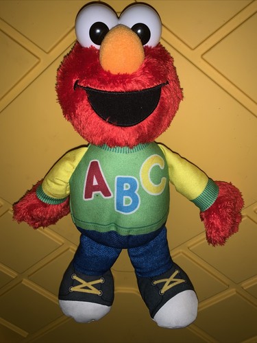 Sesame Street 12" Talking ABC Elmo Sings Alphabet Song Learning Plush ...