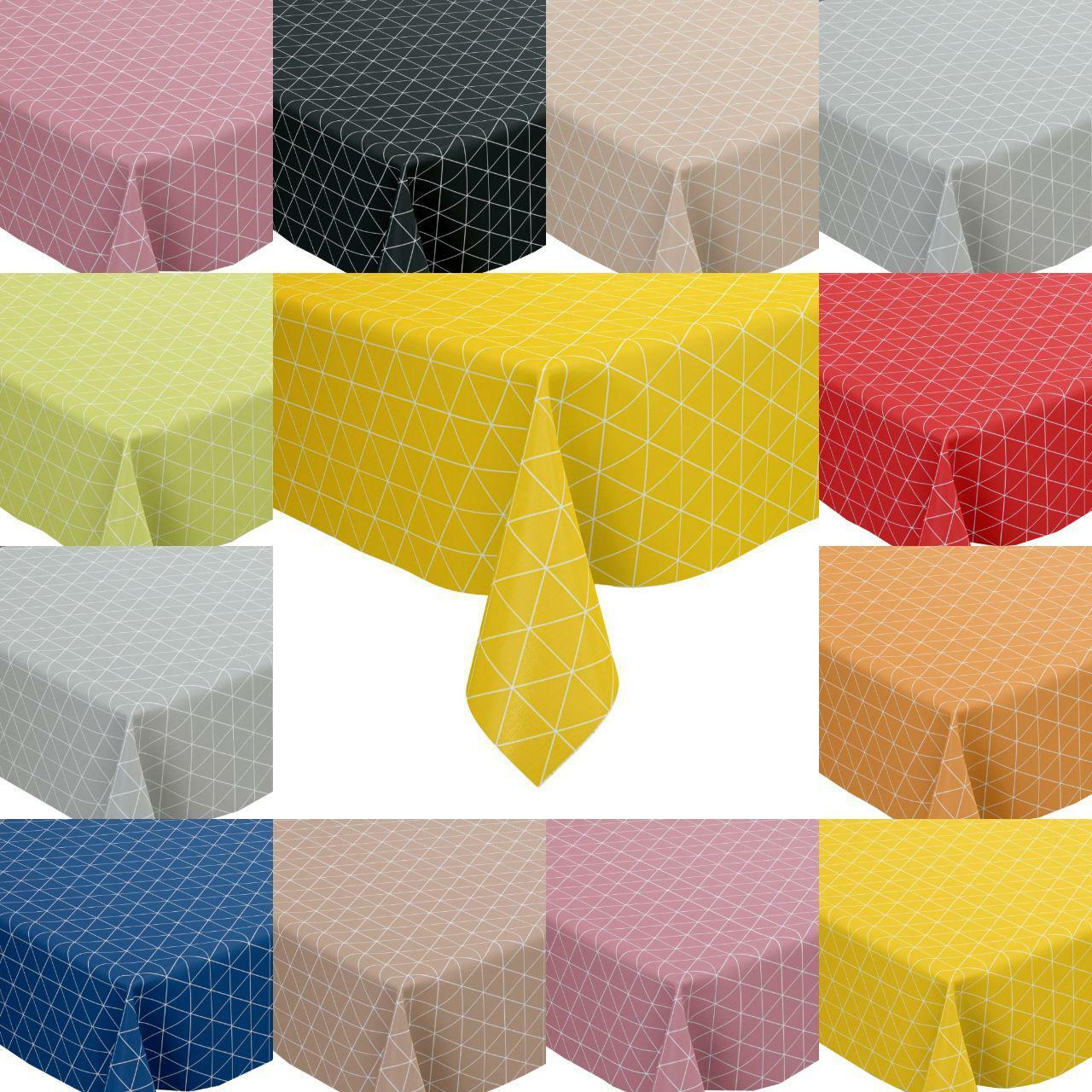 Triangle Geometric Wipe Clean PVC Vinyl Oilcloth Tablecloth | eBay UK