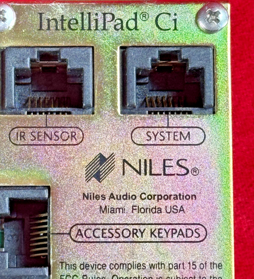 Niles Audio IntelliPad Ci Master Keypad Wall Control Almond Light Beige ...