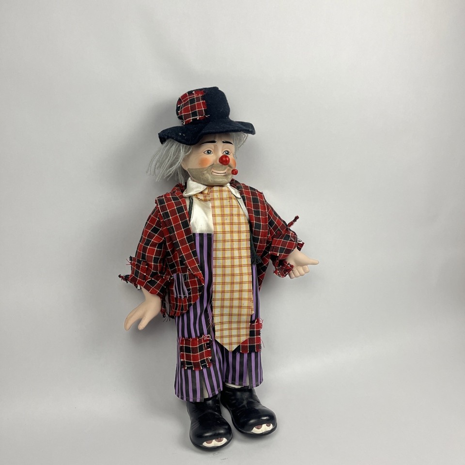 18" Porcelain Hobo Clown Doll ; 21 inch Tall | eBay