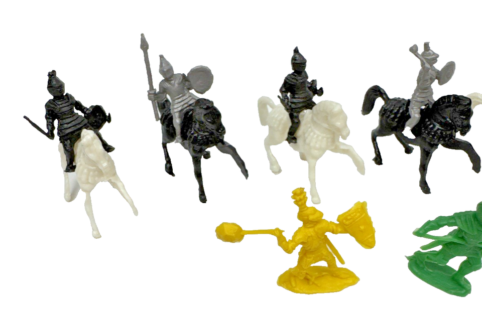 Vintage Giant Toys Plastic Knights Horses Lot 1/72 HO Play Set Hong ...