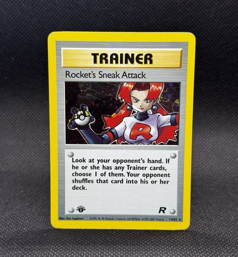 Rocket's Sneak Attack 16/82 Holo Rare 1st Edition Team Rocket LP ...