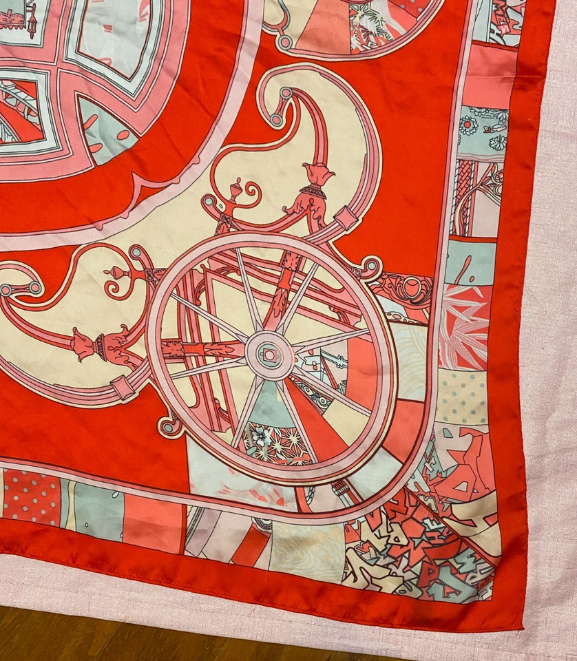 Hermes Washington’s Carriage Large Scarf 100% Pure Silk Cashmere ...