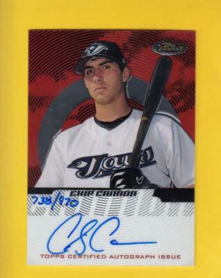 2005 Topps Finest #144 Chip Cannon Blue Jays NM-MT+ RC Rookie Auto 738/ ...