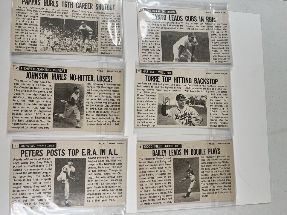 6 Different 1964 Topps Super Size Semi Stars-Ex to Near Mint | eBay