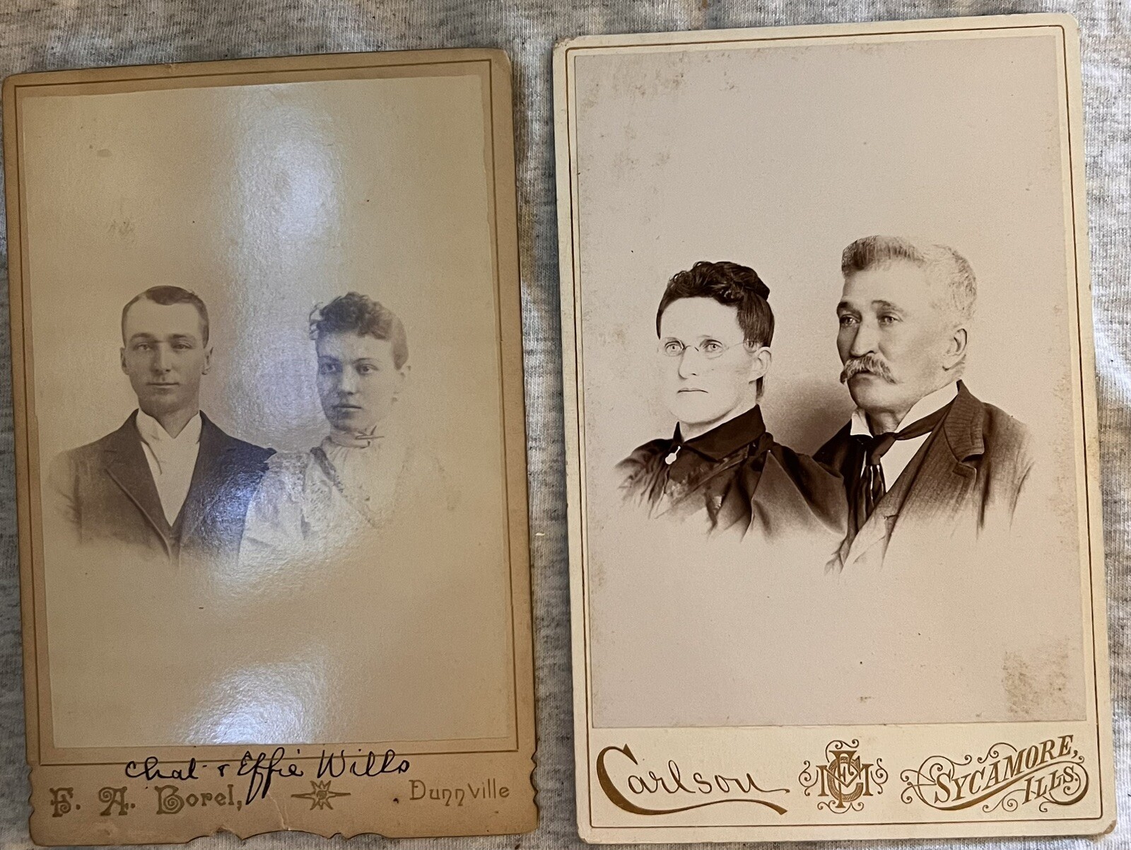 2 Antique Photo Cabinet Cards Late 1800s Victorian Era Smartly Dressed ...