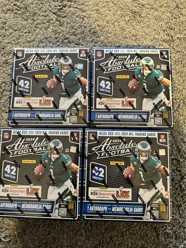 2024 Absolute Football MEGA BOX Factory Sealed. Lot Of 4 Daniels Kaboom ...