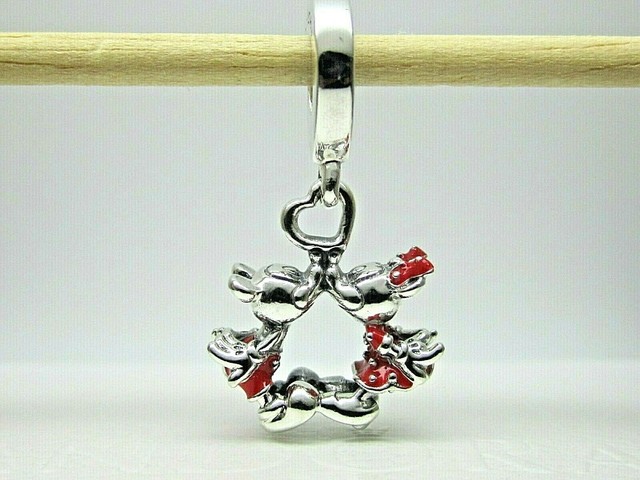 Authentic Pandora #790075C01 Disney Mickey & Minnie Mouse Kissing ...
