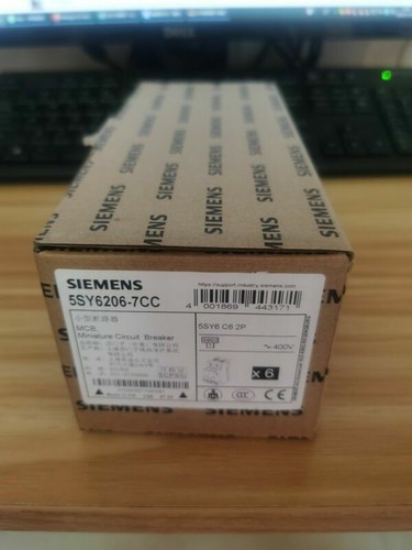6pcs/1Box New Siemens 5SY6206-7CC 5SY62067CC Circuit Breaker 2P 6A ...