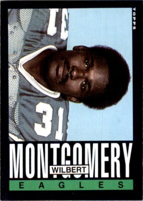 1985 TOPPS WILBERT MONTGOMERY PHILADELPHIA EAGLES #134 | eBay