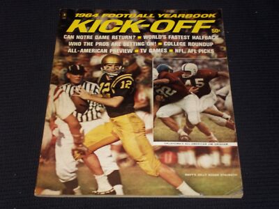 1964 FOOTBALL YEARBOOK KICK-OFF MAGAZINE - ROGER STAUBACH NAVY COVER ...
