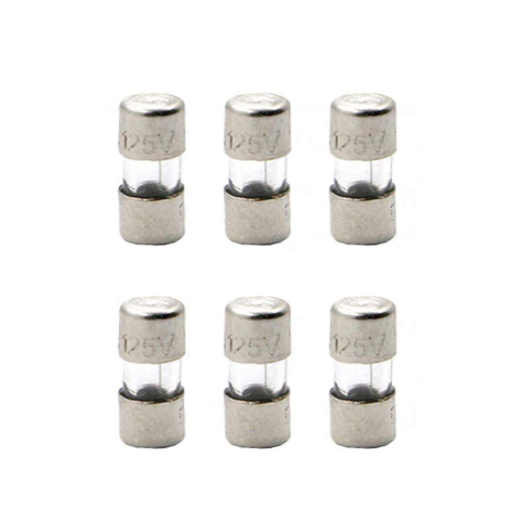 6 Pack F2.5AL Fast-Blow Mini Fuse 2.5A 2.5Amp 125V Glass Fuses 0.14 X 0 ...