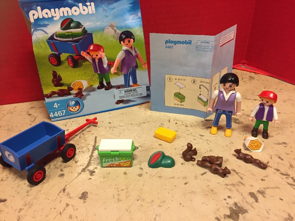 Playmobil 4467 Zoo Vistors Wagon Squirrels Playset Toy | eBay