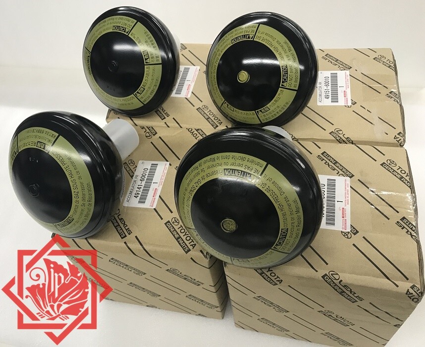 TOYOTA GENUINE SUSPENSION ACCUMULATOR 4 PCS 49141-60010 49151-60010 ...