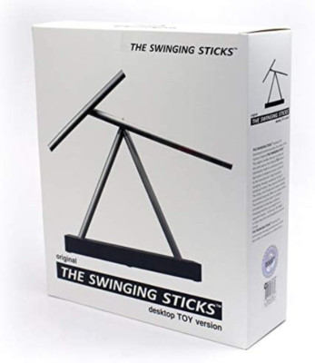 The Swinging Sticks Kinetic Energy Sculpture Desktop Size Silver&White ...