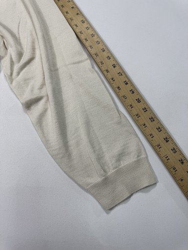 Linea Uomo Mens 5X Wool Blend Polo Sweater Ivory Long Sleeve Preppy ...