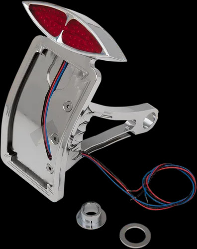 DS Al Deco Side Curved License Plate V Side Mount Harley Softail ...