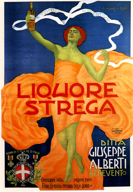 1906 Liquor Strega Milano Italia Italy Drink Vintage Poster Repo FREE S ...