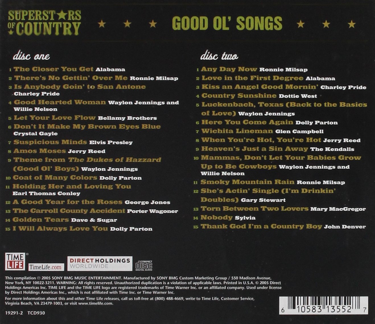 Superstars of Country - Good OL' Songs [Audio CD, 610583135527] Time ...
