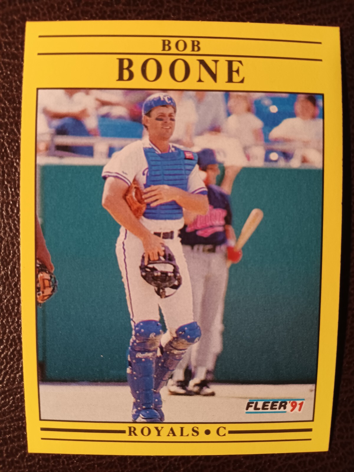 BOB BOONE KANSAS CITY ROYALS 1991 FLEER BASEBALL CARD #551 | eBay