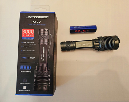 JETBeam M37 Tactical EDC Flashlight SFT70 3000k LED Torch Kit | eBay