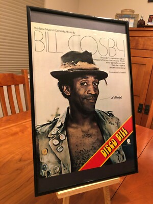 BIG 11x17 FRAMED BILL COSBY "DISCO BILL" 1977 COMEDY LP ALBUM CD PROMO ...