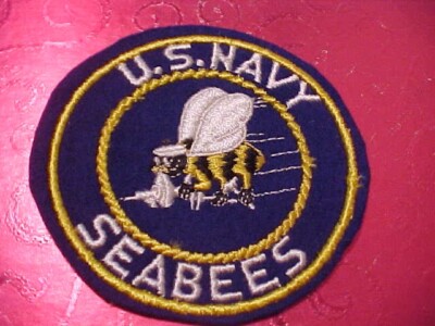 CERTIFIED WW2 U.S. NAVY SEABEES PATCH ORIGINAL UNUSED NO GLOW 4 INCH | eBay