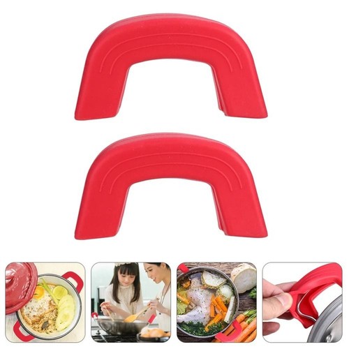 2pcs Anti-scald Pan Grip Cover Pot Ear Clip Sleeves Cooker Handle ...