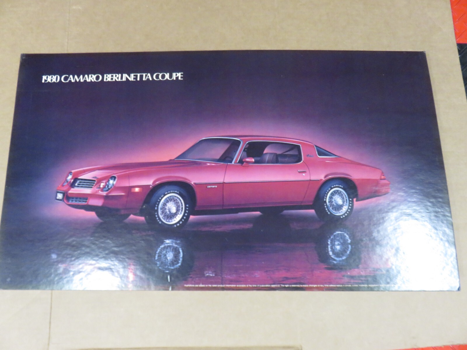 Vintage 1980 Camaro Dealership Showroom Cardboard Poster 18 by 32 ...