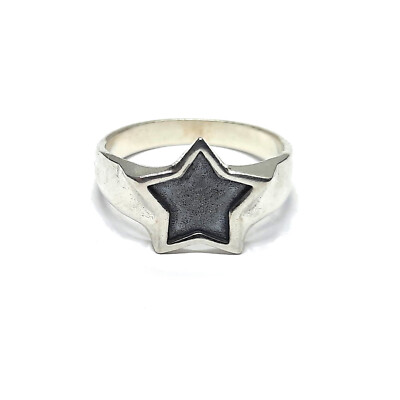 Genuine Sterling Silver Ring Star Hallmarked Solid 925 Handmade Comfort ...