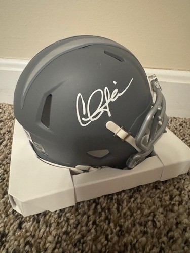 CHARLIE SHEEN SIGNED AUTO SLATE MINI HELMET BGS BAS AUTOGRAPHED RARE | eBay