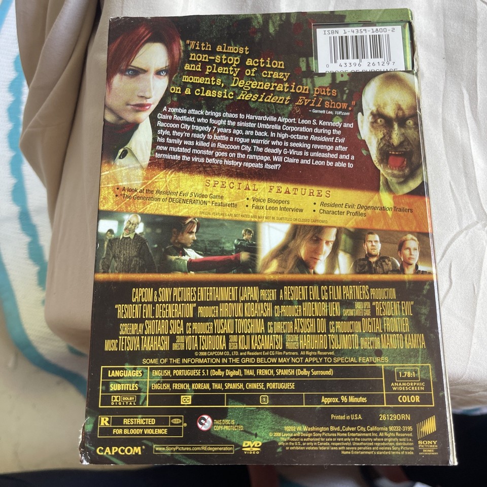 Resident Evil: Degeneration (DVD, 2008) 43396261297| eBay