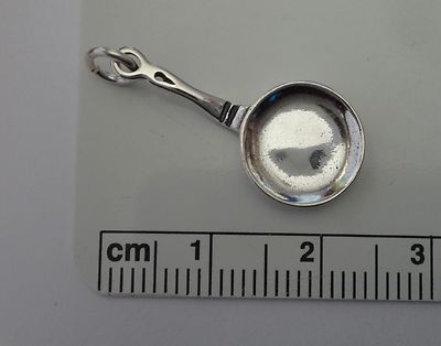 Sterling Silver 23x11mm Frying Pan Fancy Handle Charm | eBay