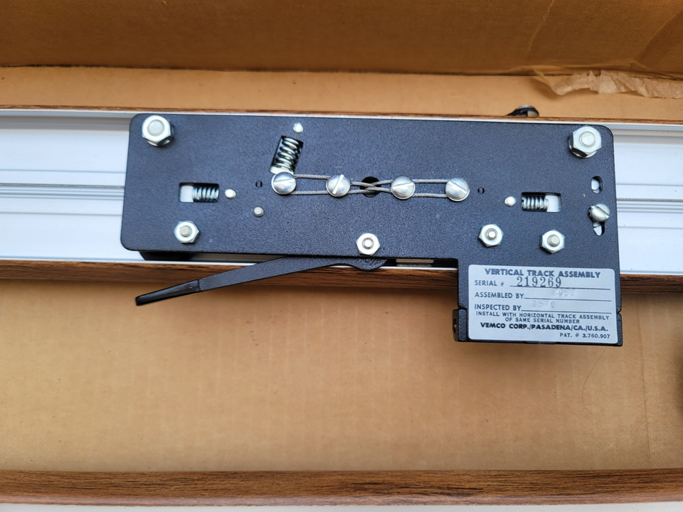 Vintage Vemco Mark XII V-Track Walnut Drafting Machine for 37.5 x 60 ...