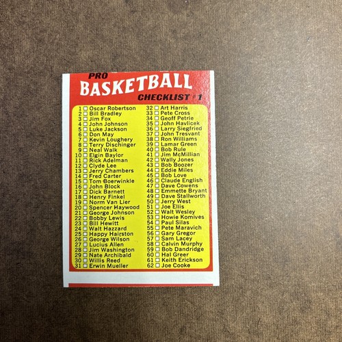 1971-72 Topps Basketball Checklist Card #144 | eBay